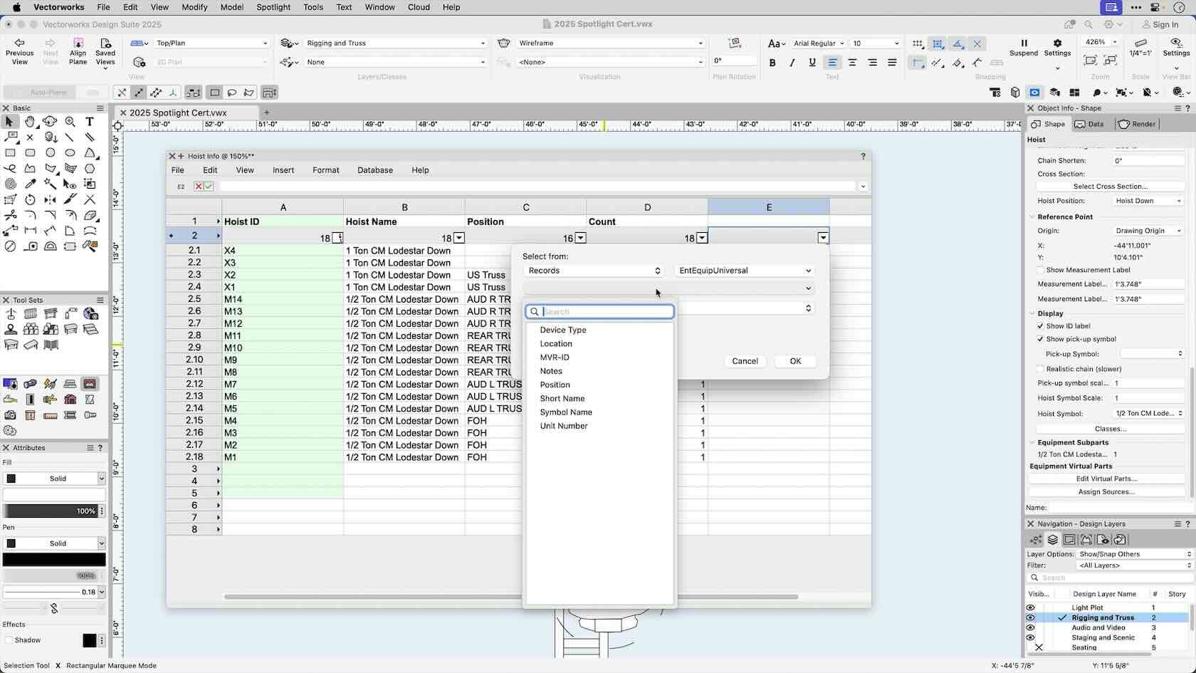 Custom Worksheet 2025 | Vectorworks University